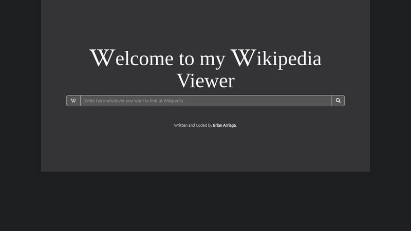 CodePen - Wikipedia Viewer