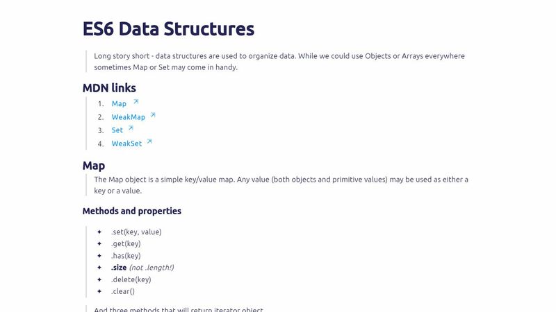 [ NUTSHELL ] - ES6 Data Structures