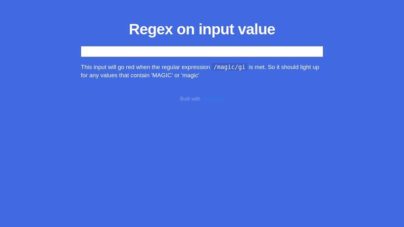 Regex test on value with reproCSS