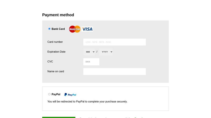 Payment JS (Show/Hide)
