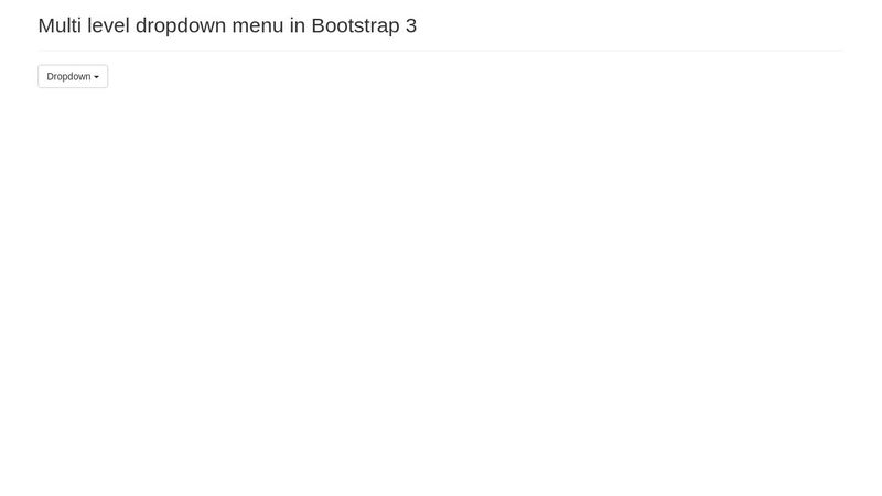 bootstrap multilevel dropdown menu