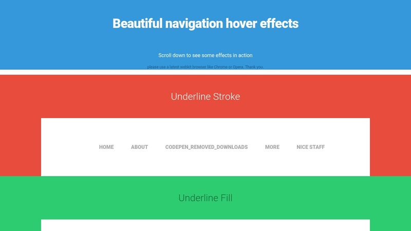 Beautiful navigation hover effects