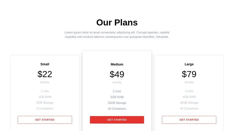 Tailwind CSS Pricing Table #1