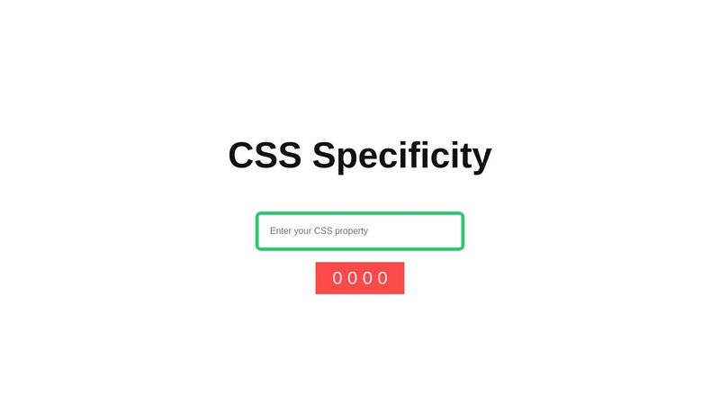 CSS Specificity calculator