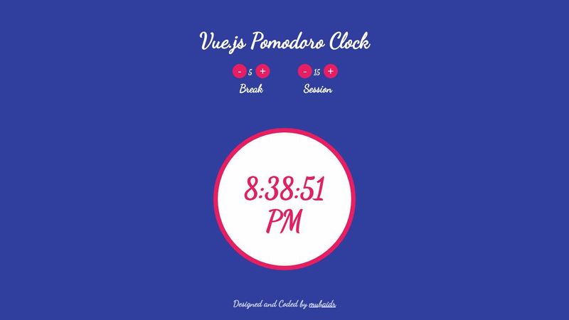 Vue.js Pomodoro-Clock