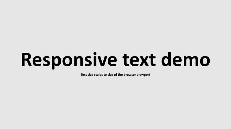 Responsive Text Size responsive-text-size