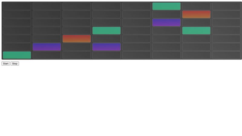 Tone.js colorful sequencer