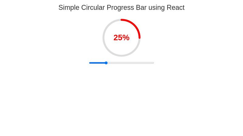 Simple Circular Progress Bar with React