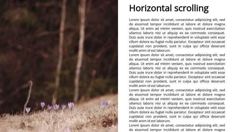 Horizontal Page Scrolling | Html CSS and Skrollr.js