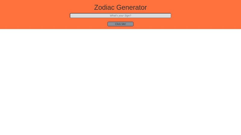 Zodiac Sign Generator!