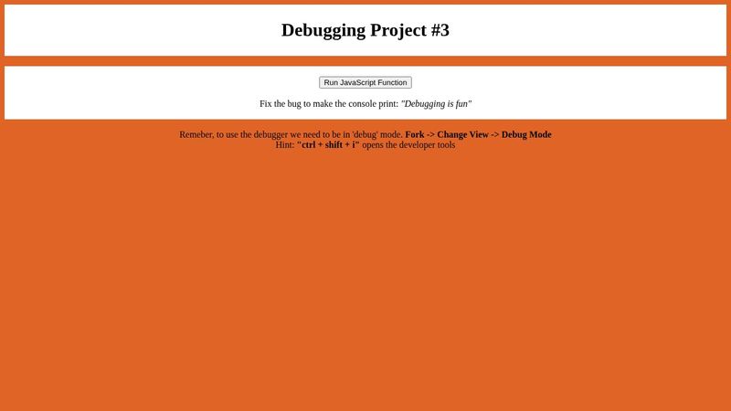 Debugging Project #3