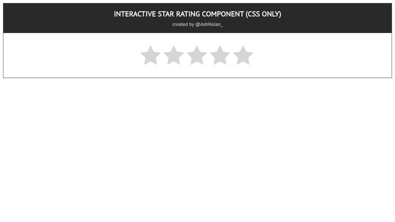 Interactive Star Rating Component (CSS Only)