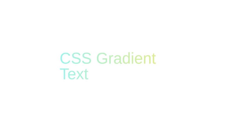 CSS Gradient Text