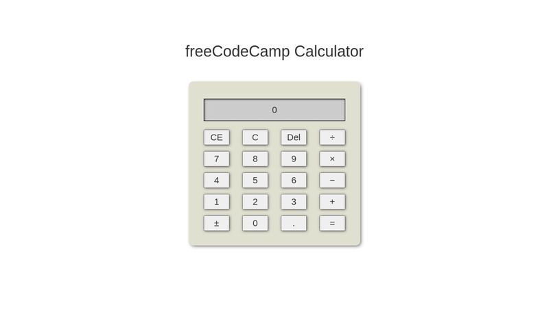 FCC Javascript Calculator