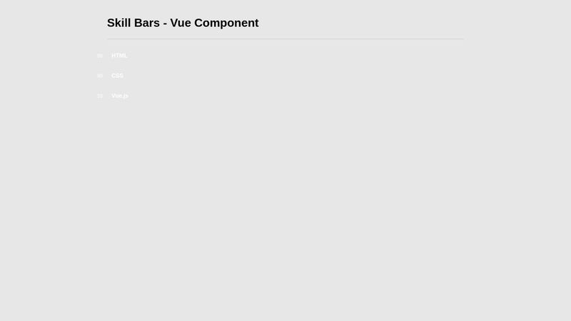 Skill Bars - Vue Component