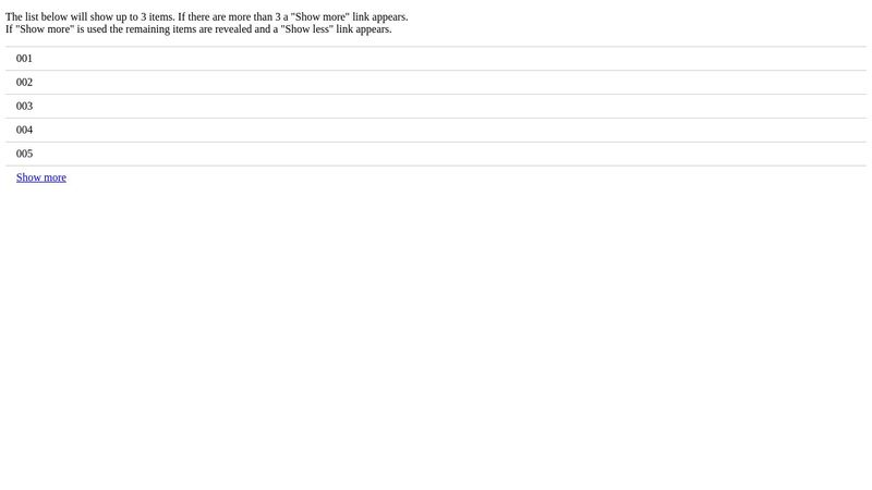 Expandable List with CSS