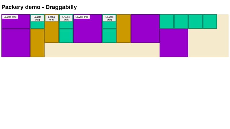 Packery - Draggabilly