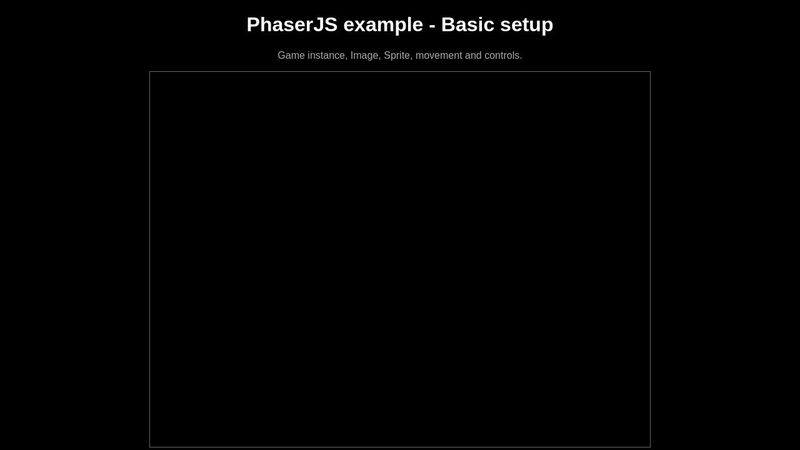 PhaserJS example - Basic setup