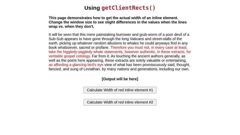 Using getClientRects()