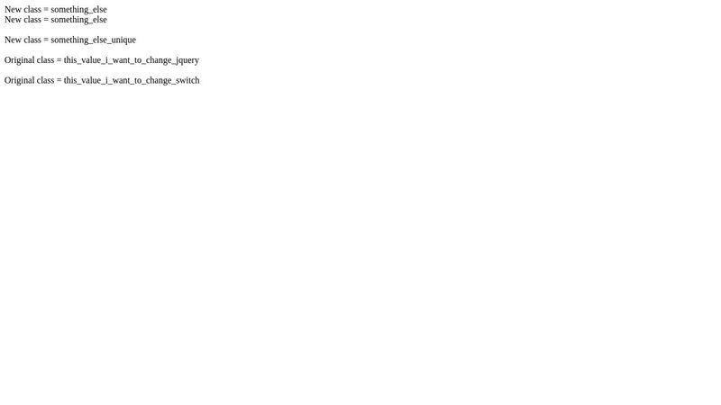 How to change element class without ID