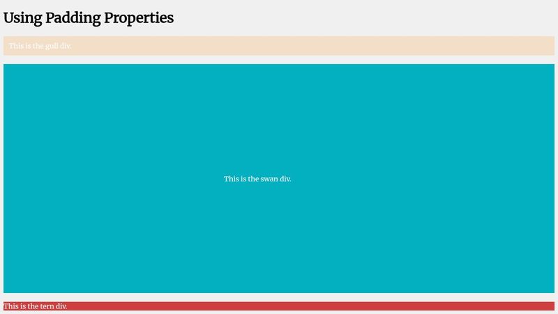 Using Padding Properties