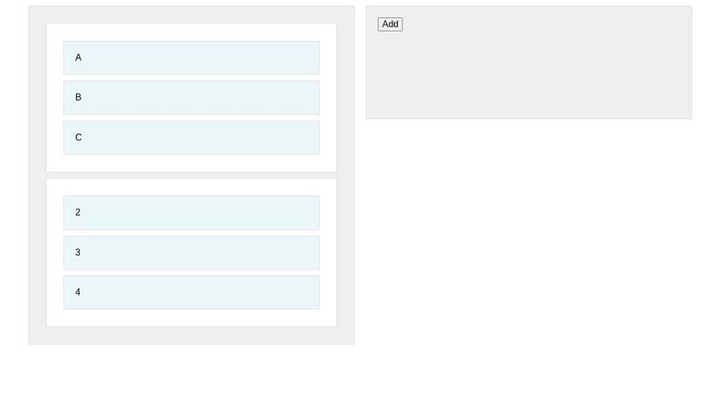 Nested drag & drop using dragula.js