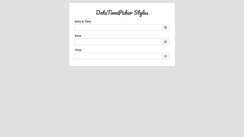 Bootstrap Date/Time Picker