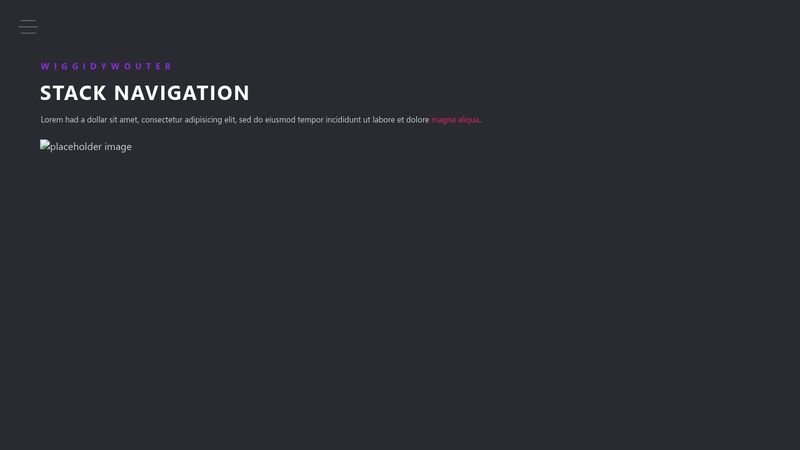 Page Stack Navigation