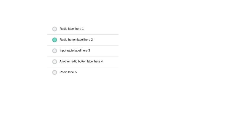 Custom radio buttons