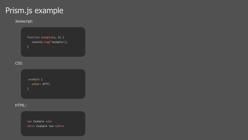 Prism.js example