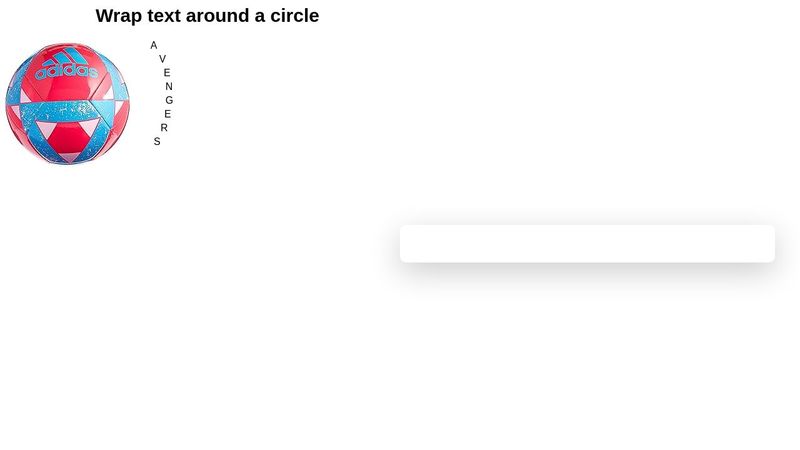 Wrap text around circle