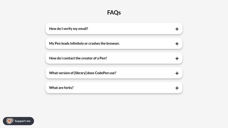 Animated FAQ Accordion
