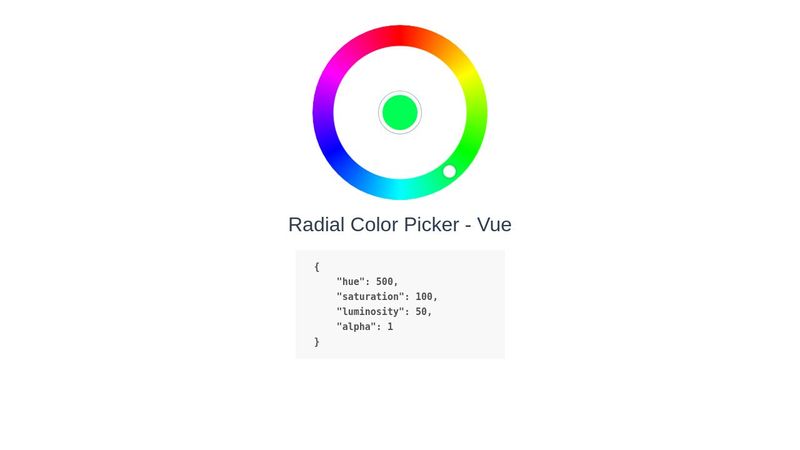 Radial Color Picker - Vue