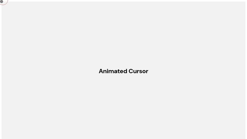 Animated Cursor Using Vanilla JS