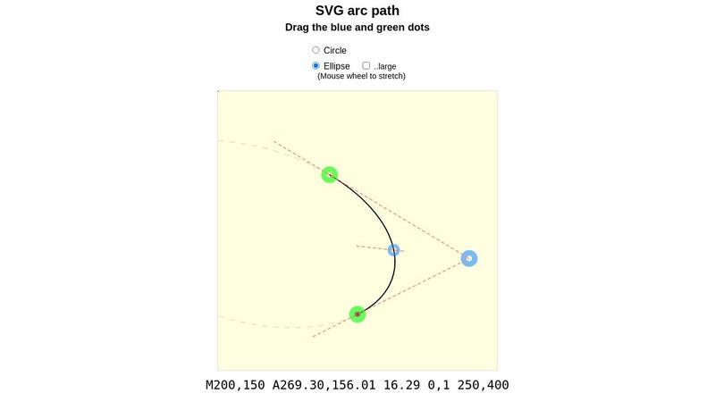 SVG arc path UI