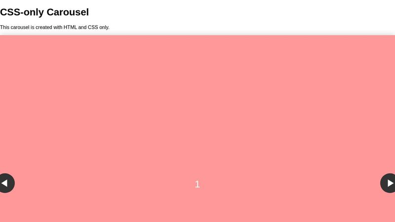 A CSS-only Carousel Slider