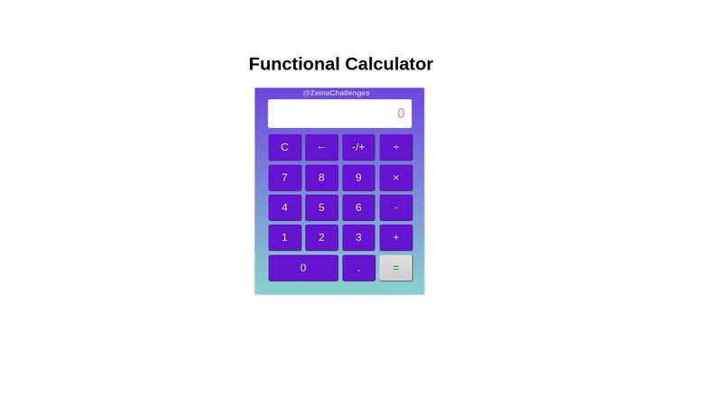 #DailyCSSImages2.0 : Functional Calculator ( HTML+CSS+JS )