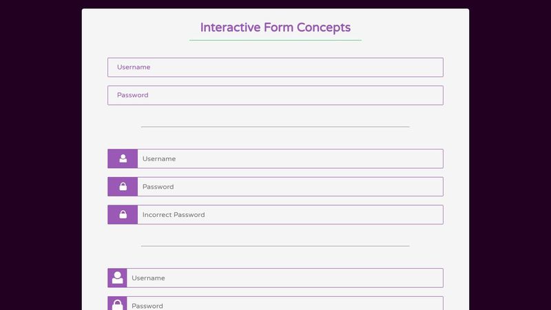 Interactive Form Concepts