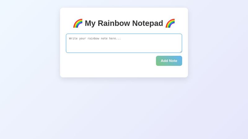 My Rainbow Notepad