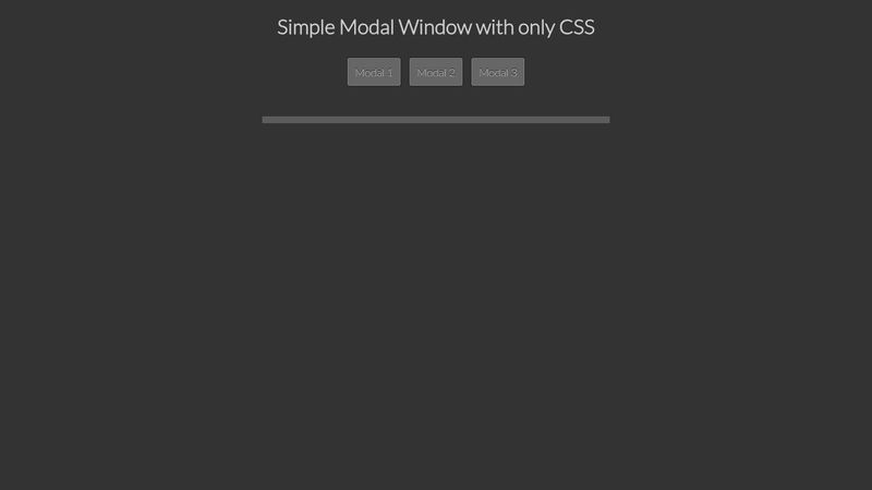 Simple Modal Window with Only CSS
