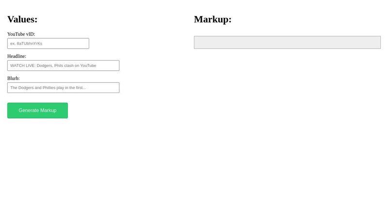 YouTube Embed HTML Generator
