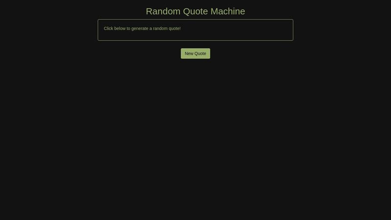 Random Quote Machine - freeCodeCamp