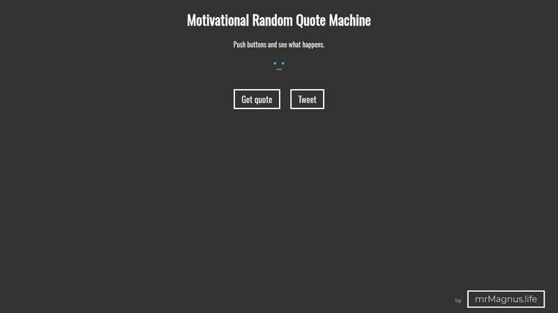 Random Quote Machine (freeCodeCamp)