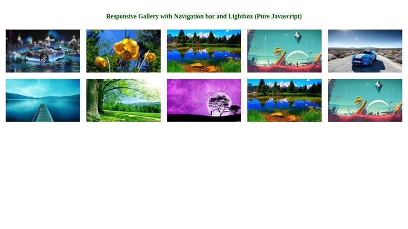 Image Gallery with lightbox and infinite Navigation with pure Javascript (no jQuery)