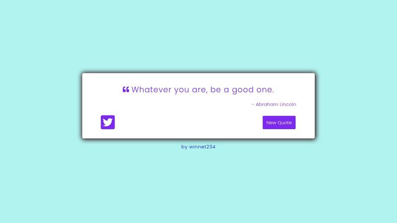 Random Quote Machine [HTML + CSS + React]