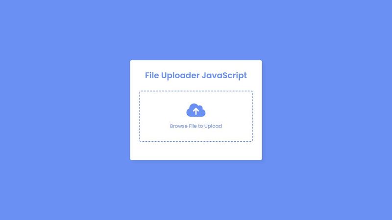 File Upload with Progress Bar HTML CSS & JavaScript