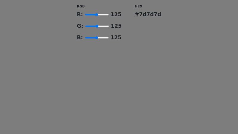 RGB to Hex Converter