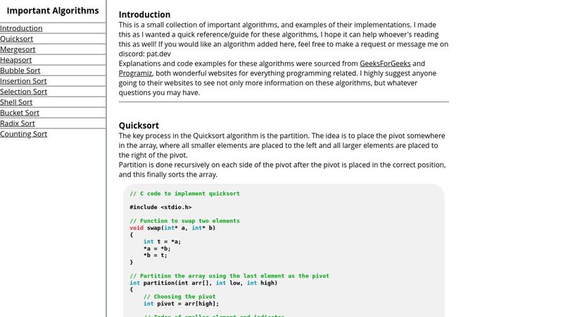 Important Algorithms