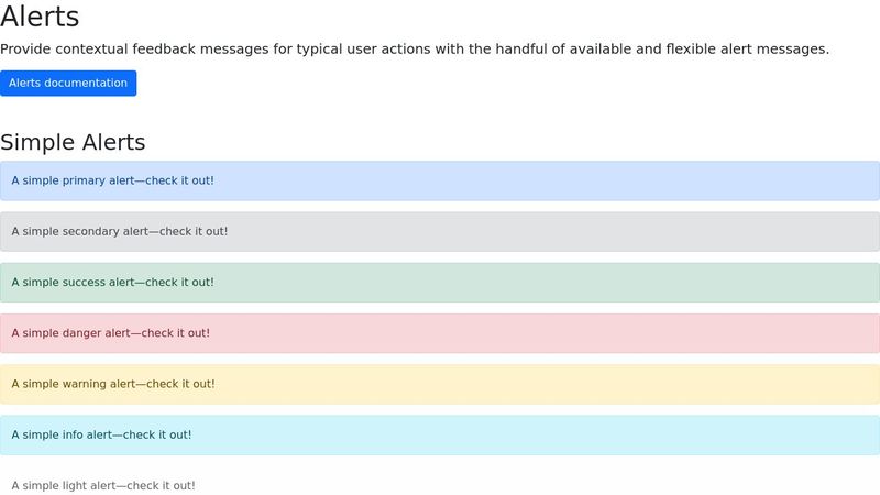 Bootstrap 5 Components - Alerts