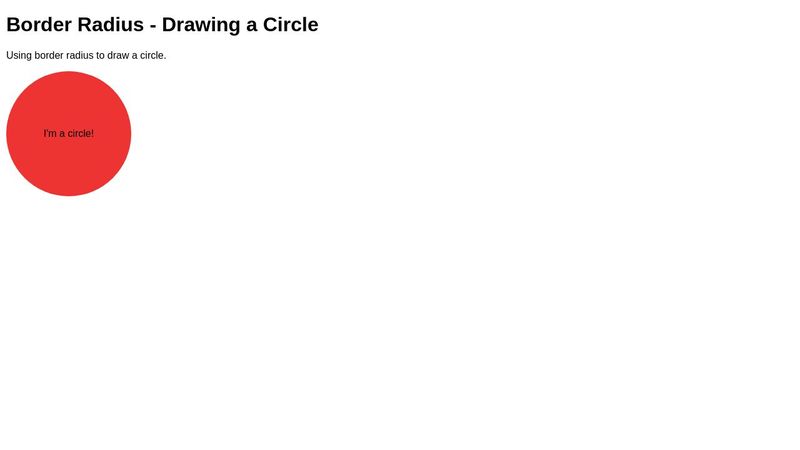 Using border-radius to draw a circle